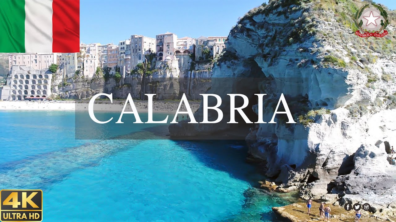 VOLANDO SOBRE CALABRIA,ITALY 4K|Increíble paisaje natural hermoso con ...