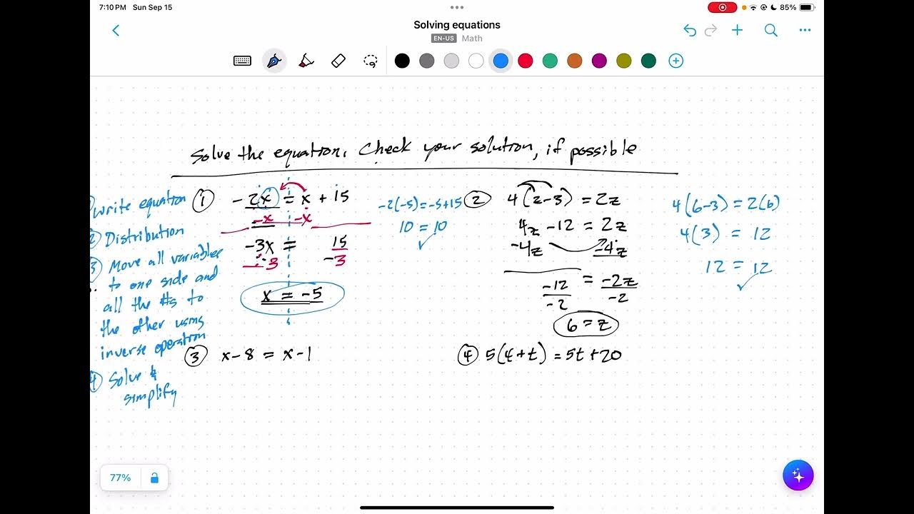 solving equations - YouTube