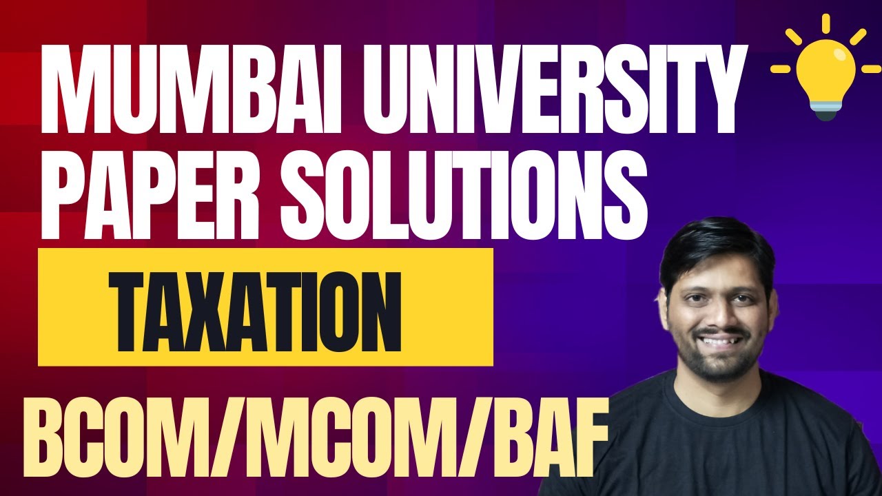 Income from Salary University Paper Solutions Lecture 2 | MUMBAI ...