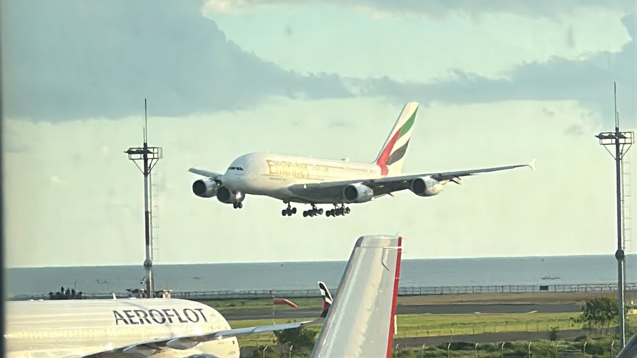 Emirates A380 Landing in DPS Bali (Ngurah Rai International Airport ...