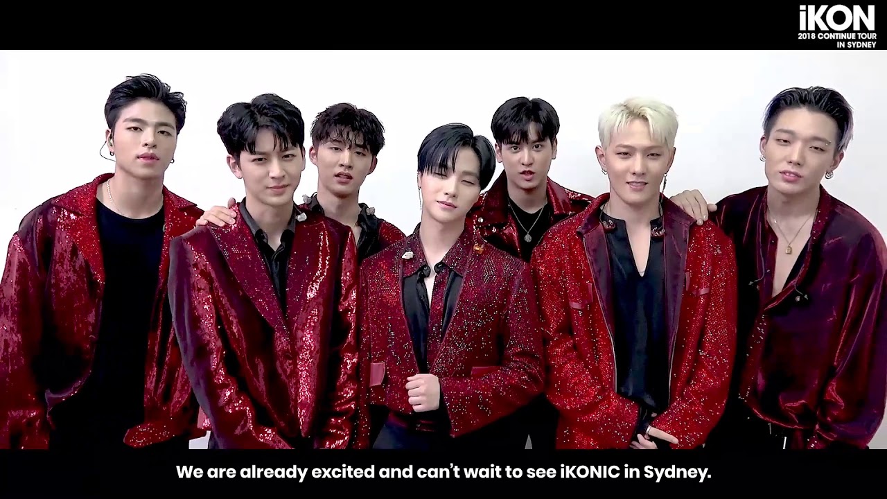 iKON 2018 CONTINUE TOUR in Sydney Greeting Video - YouTube