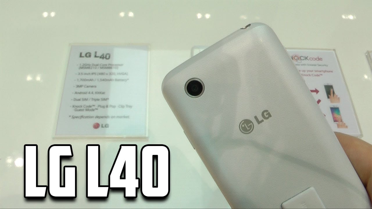 LG L40 Hands On - YouTube