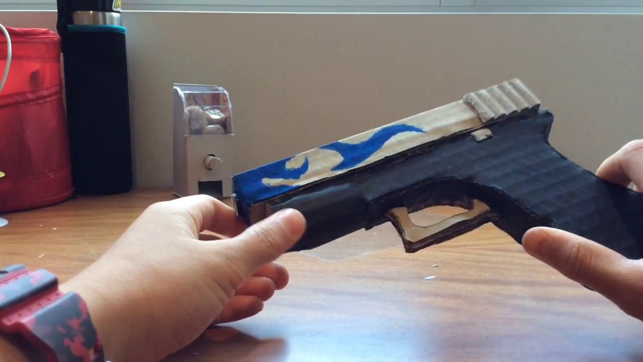 [Cardboard Pistol] Glock 18 - Bunsen Burner Skin - YouTube