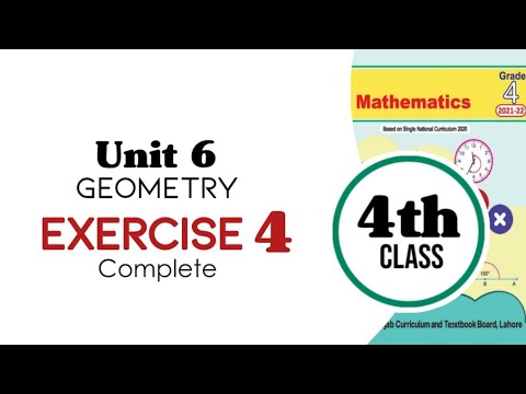 class 4 math, Unit 6, Geometry, Exercise 4 Complete | Chapter 6 ...
