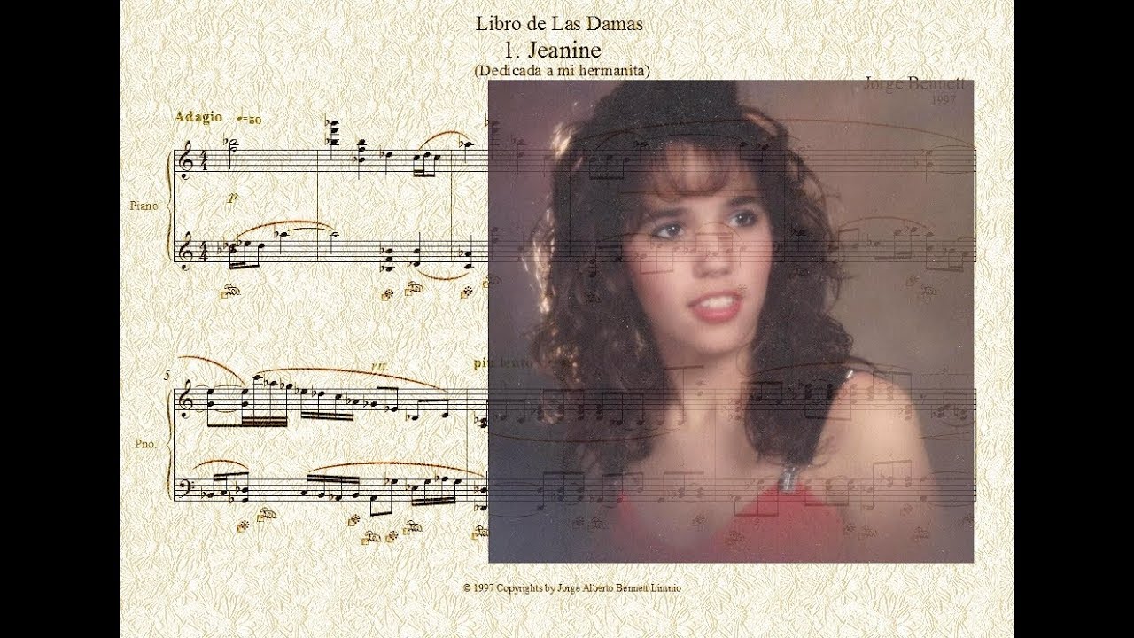 Jorge Bennett: "1. Jeanine" from "The Book of The Ladies" for piano ...