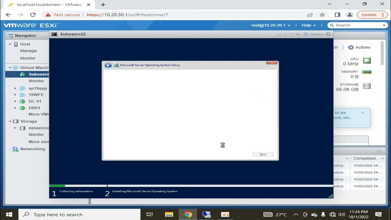 Create Windows Server 2022 OS vm and join it in your domain - YouTube