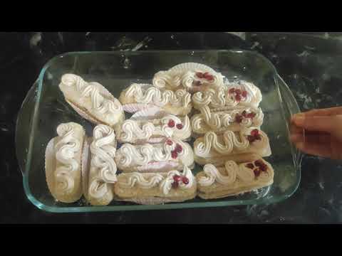 10 dakikada tatlı! Kedi Dili  (pisi dili ) ! Pişirme yok, Fırınlama yok, Jöle yok pratik tarif 🍨🍰🍪🧁