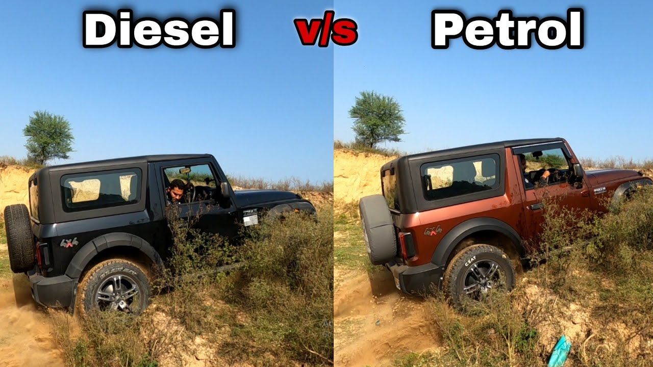 Thar Diesel vs Thar Petrol | Which one is better in Offroading - YouTube
