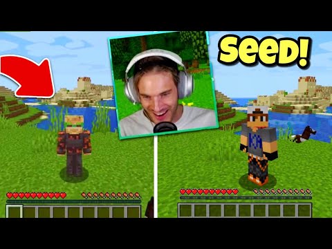 Playing Pewdiepie's Minecraft SEED! - YouTube