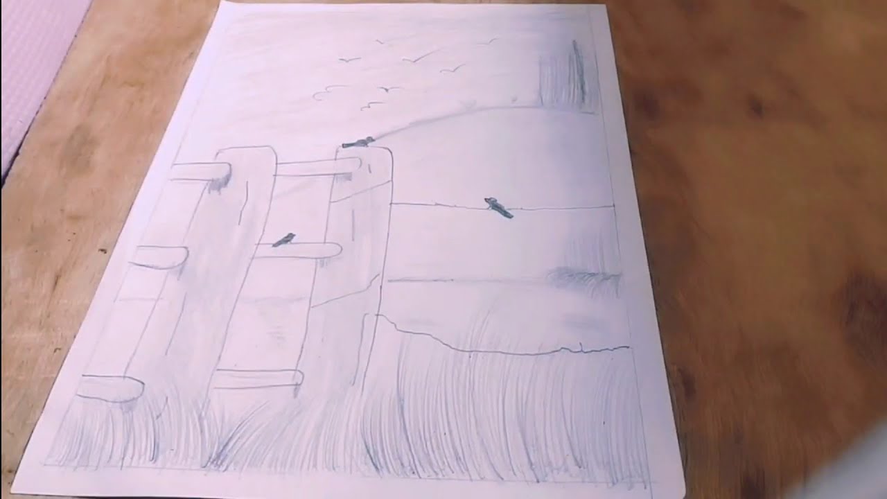 How to draw a beautiful scene where birds are sitting / presented by ...