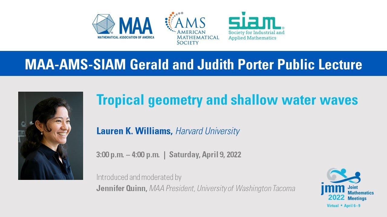 Lauren Kiyomi Williams "Tropical geometry and shallow water waves ...
