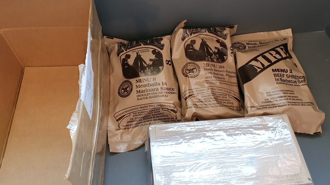 MRE unboxing from brought on Ebay - YouTube