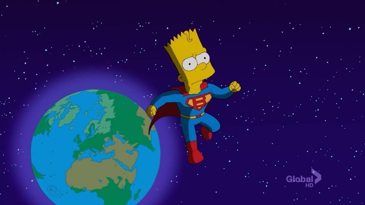Bart transforms into a superhero - YouTube