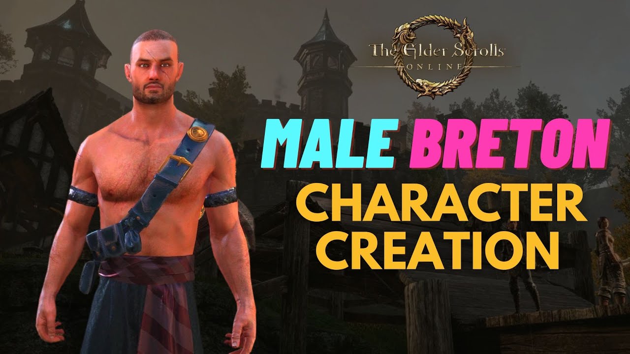 ESO Character Creation | Male Breton [Face and Body Sliders] - YouTube