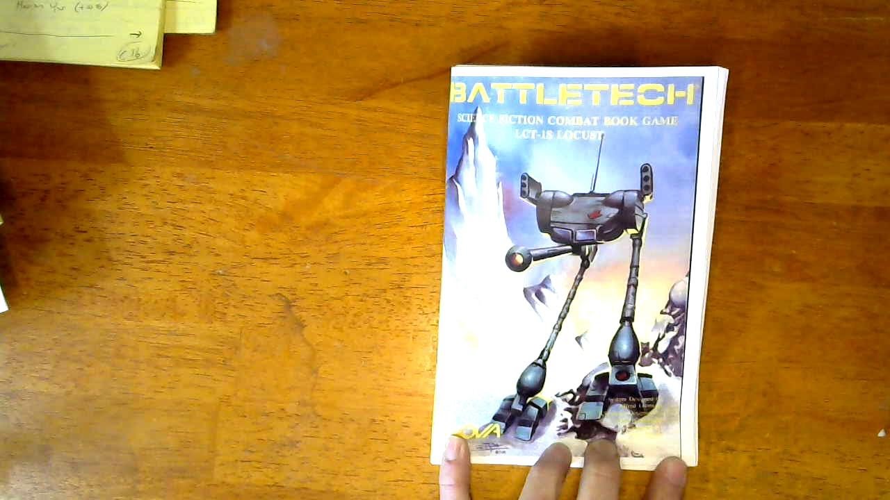 Battletech Combat Book Game LCT 1S Locust by Nova Games - YouTube