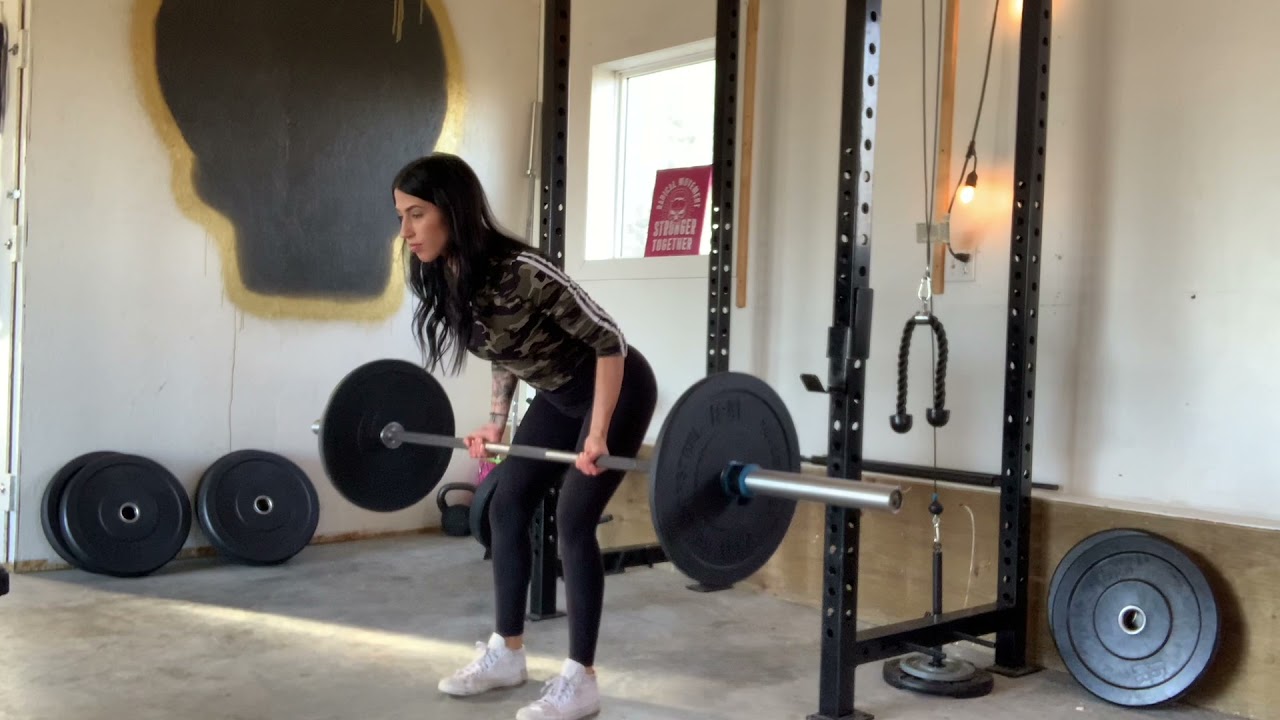 Supine grip barbell row - YouTube