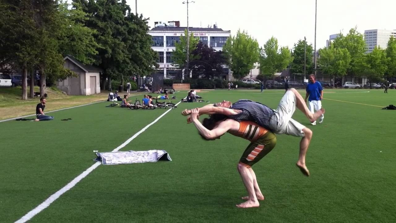Partner back flip - YouTube