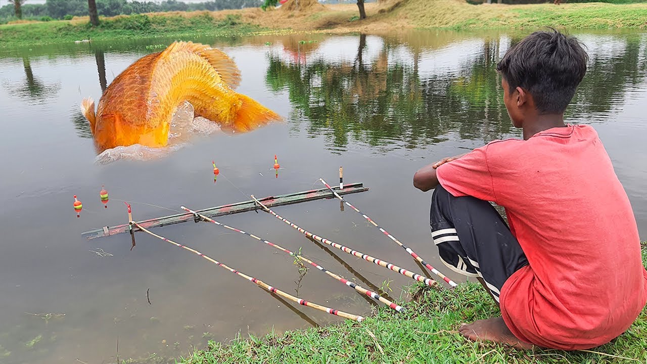 Really Amazing Unique Hook Fishing From River With Beautiful Nature ...