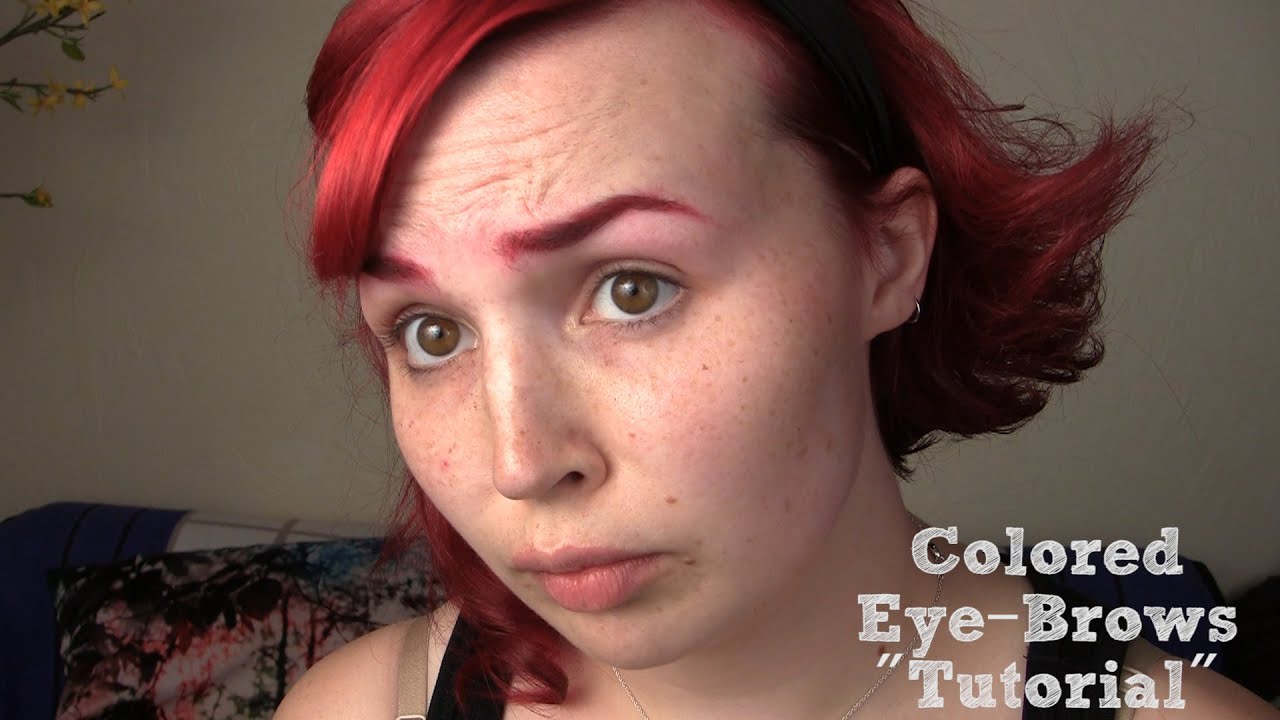Colored Eye-Brow Tutorial - YouTube