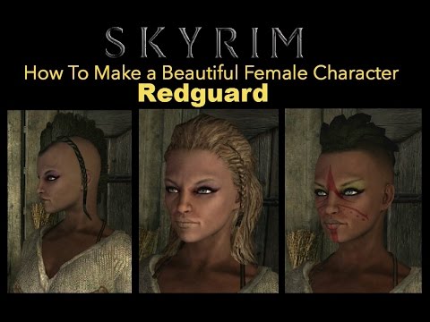 Skyrim Special Edition - How To Make a Good Looking Character - Redguard Female - YouTube