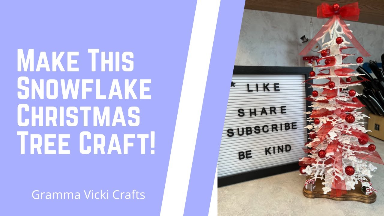 Cute Snowflake Christmas Tree Craft | Christmas Craft Ideas - YouTube