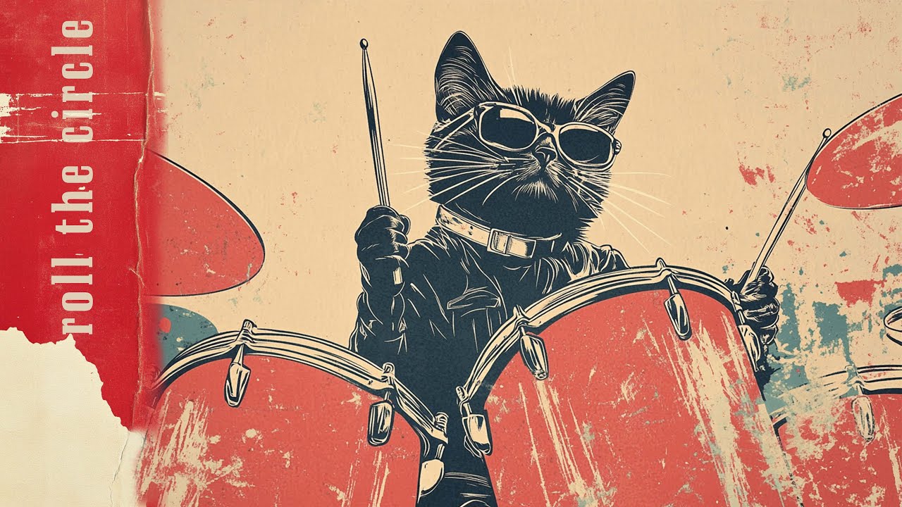 Crazy Drum-cat 🙀 Beats to uplift/relax - YouTube