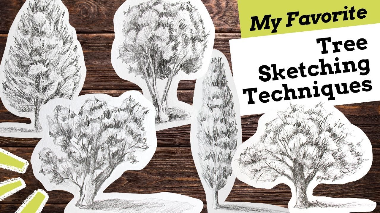 My Favorite Tree Sketching Techniques - YouTube