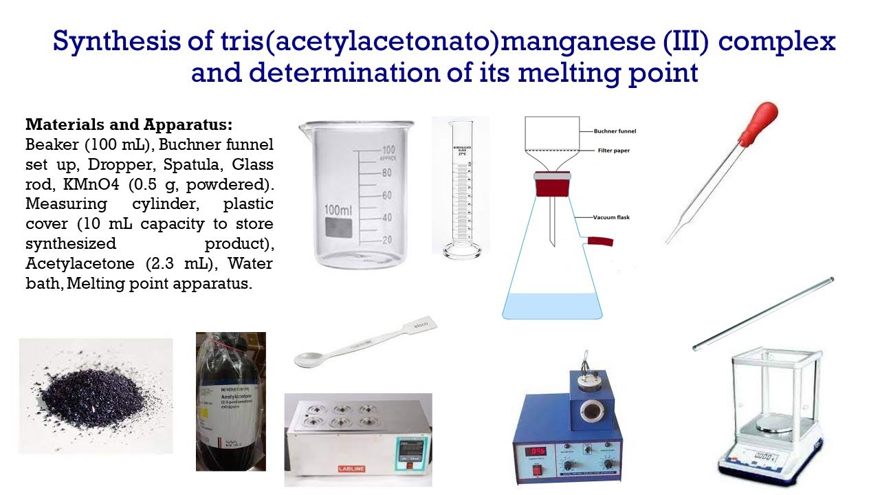 Synthesis of tris(acetylacetonato)manganese(III) complex_Theory - YouTube