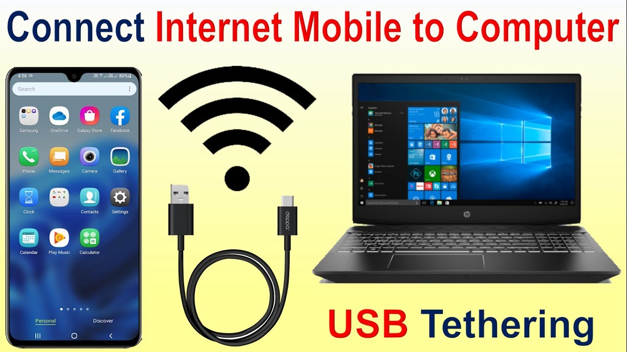 How to connect internet from mobile to computer | usb tethering - YouTube