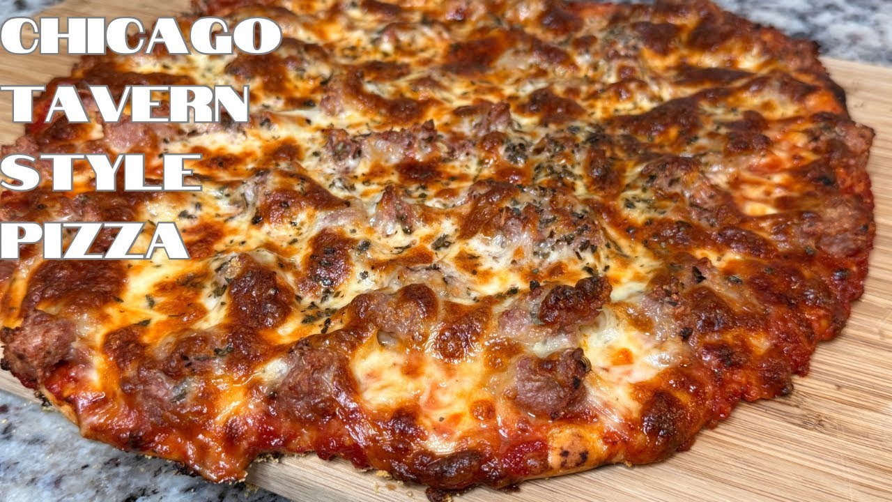 Chicago Tavern Style Pizza at Home | Thin Crust Pizza | Homemade Pizza ...