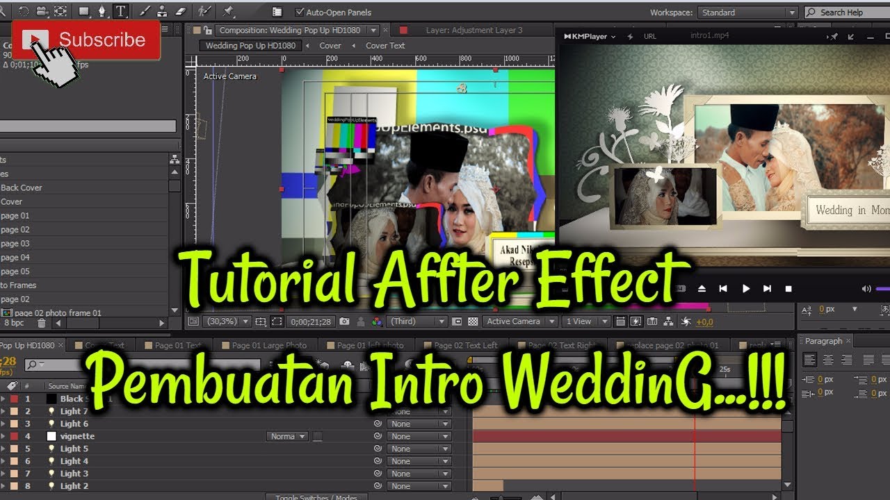 Tutorial Affter Effect Pembuatan Intro Wedding Youtube