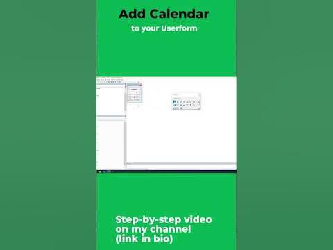 ⏱️ Quick Excel Tip: Add a Calendar to Userform with VBA! 🚀 #productivityhacks #shortsvideo #vba ...