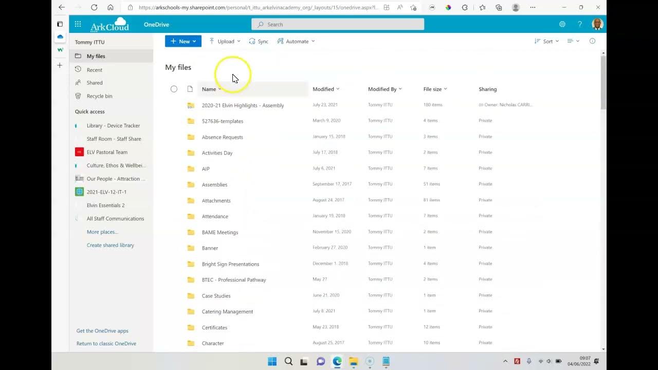 Creating an html file on OneDrive - YouTube