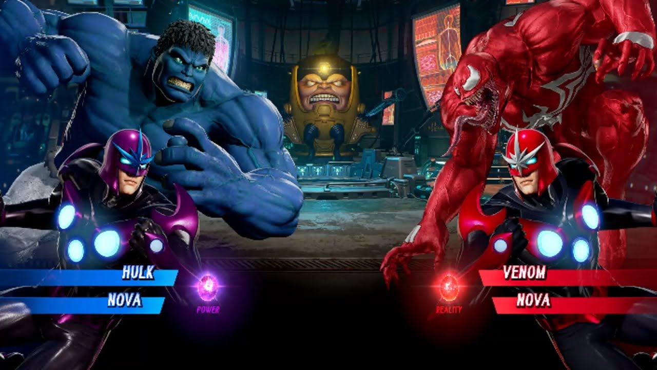 HULK & Nova Vs Venom & Nova [Very Hard]AI Marvel vs Capcom Infinite ...