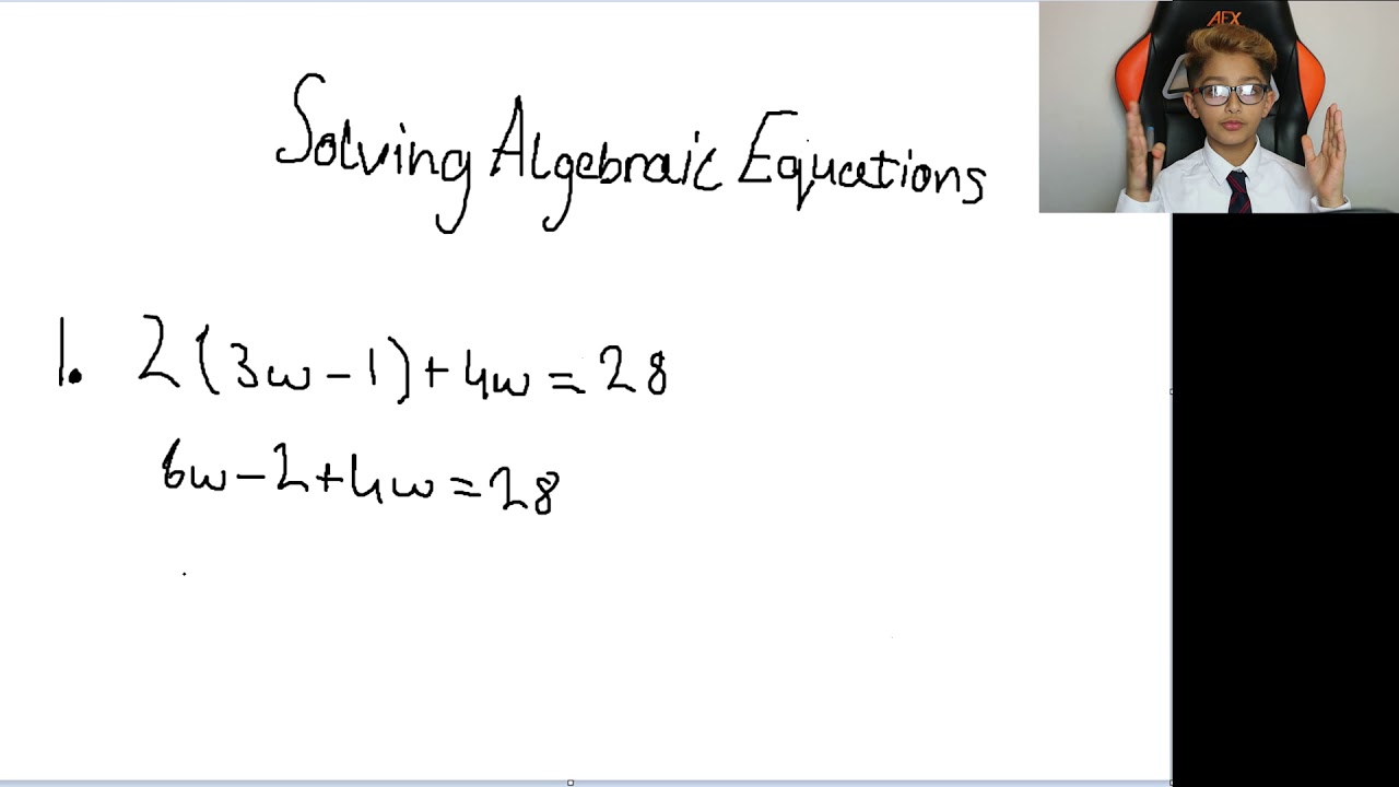 Solving Algebraic Equations Part 6 - YouTube