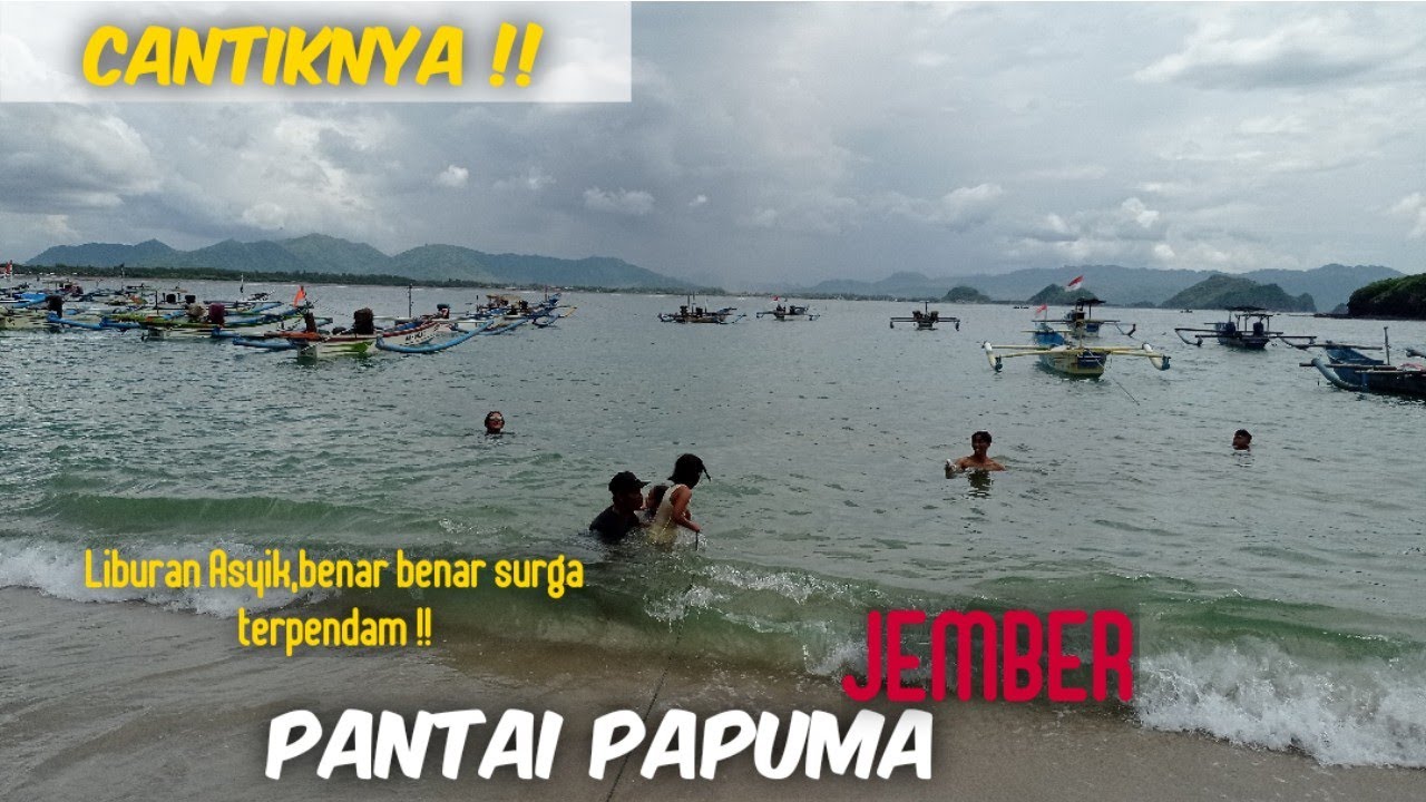 Pantai PAPUMA Jember - Begitu BERSIH dan INDAH || SURGA Yang ...