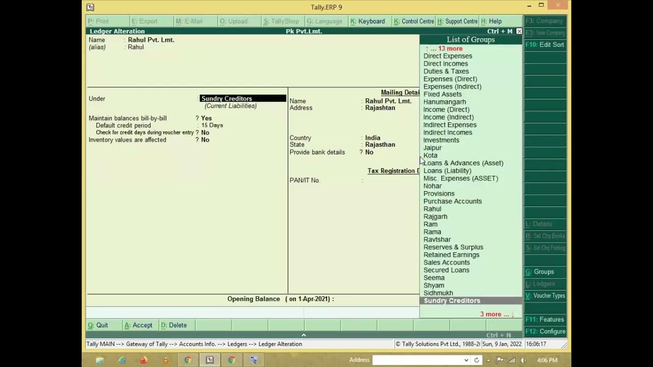 how to alter and delete ledger in tally |new video 2022 - YouTube