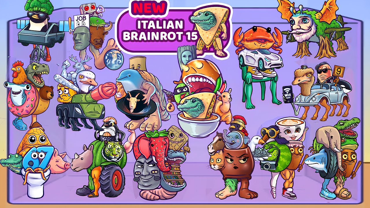 ⚡ ALL 15 Brainrot Mods (1 Bosses Each) — Merge Fellas FULL Evolution ...