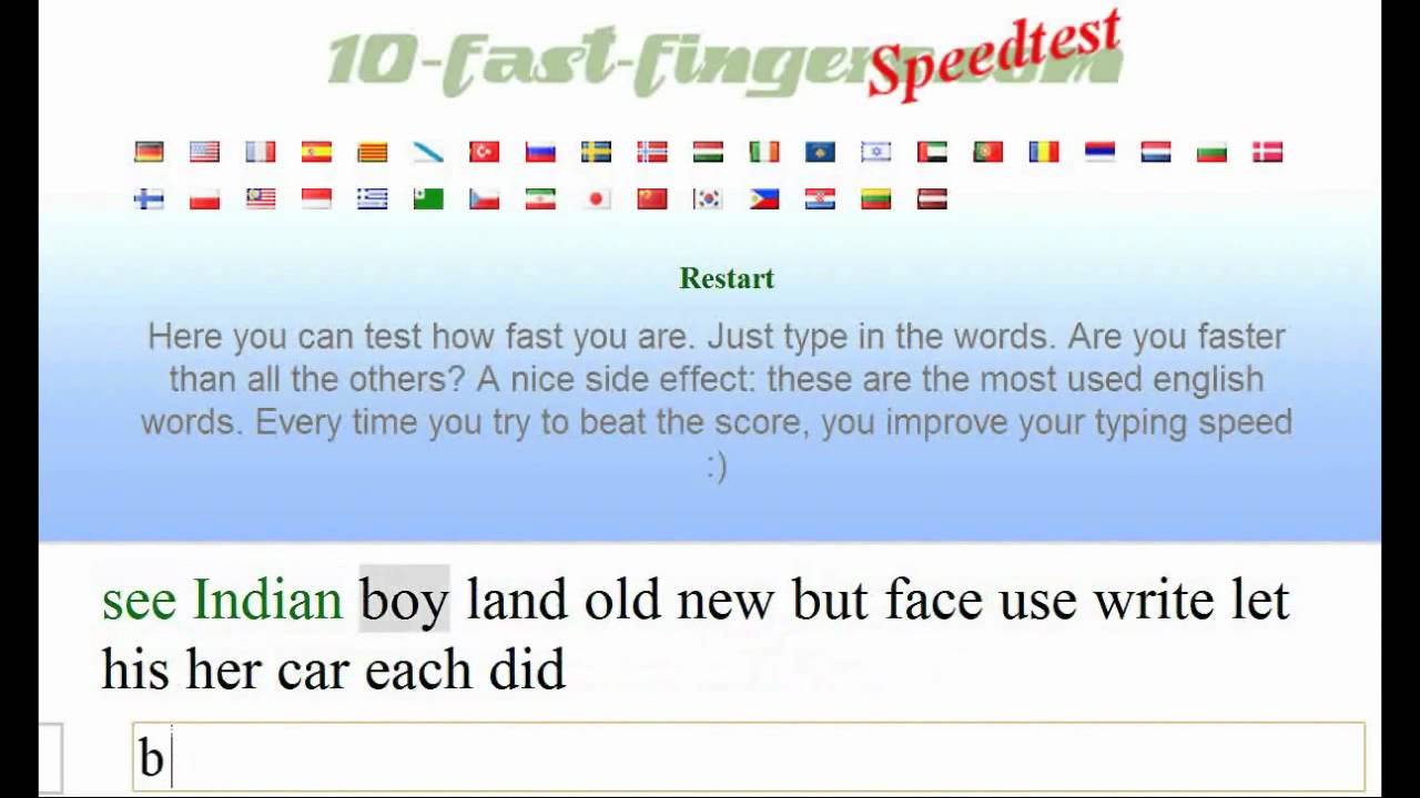 Fast Typing 130WPM (10 Fast Fingers) - YouTube