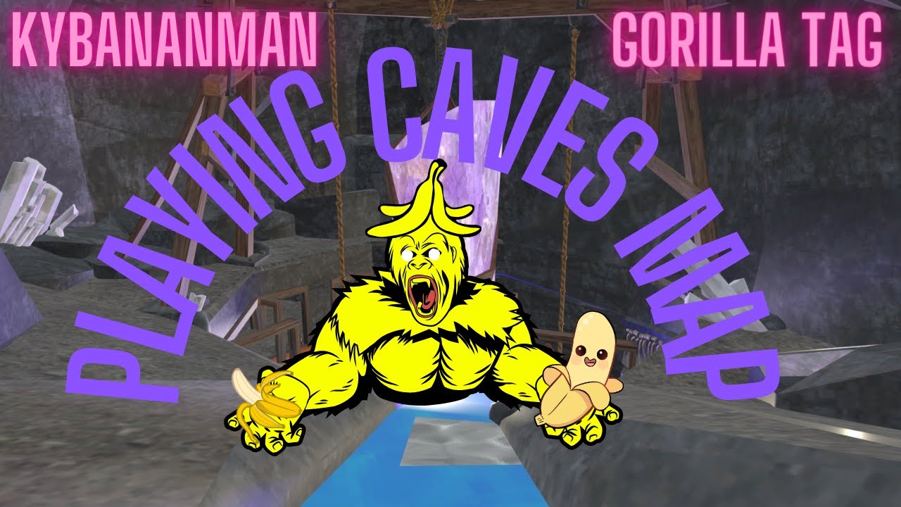 Playing caves map in gorilla tag - YouTube
