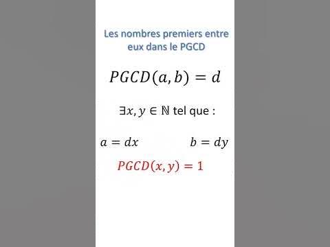 Les nombres premiers entre eux cachés dans le PGCD - YouTube