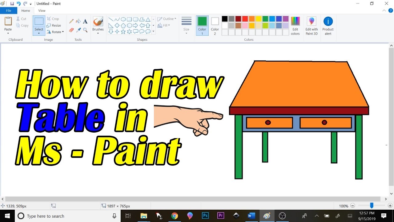 How To Draw Table In Ms Paint YouTube how-to-draw-table-in-ms-paint-youtube