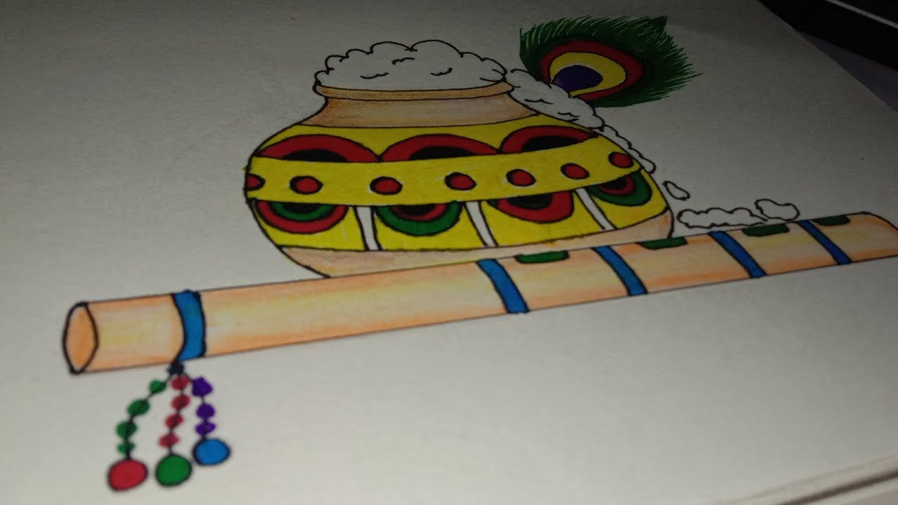 How to draw Janmashtami drawing //Janmashtami special//Janmashtami ...