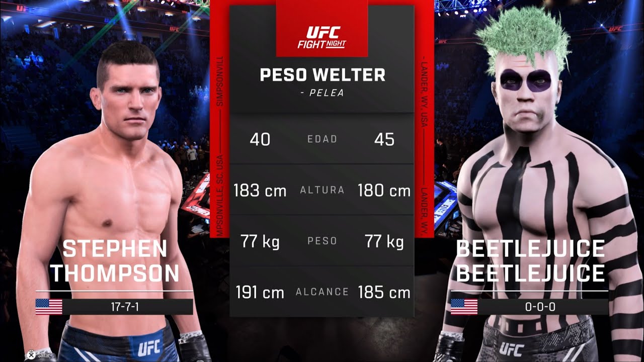 Beetlejuice vs. Stephen Thompson - EA Sports UFC 5 - Epic Fight - YouTube