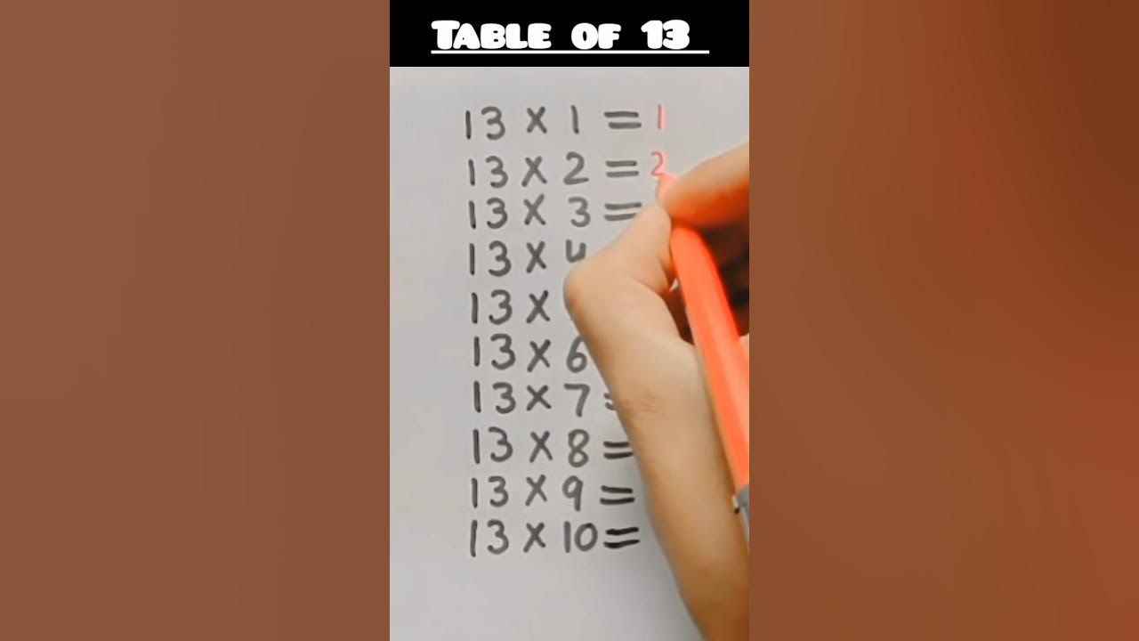 Table of 13 trick😮//13 times table trick 🤫#tabletrick#magic#maths# ...