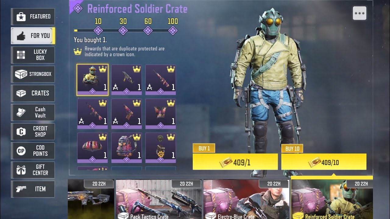 Codm Buying Reinforced Soldier Crate Using Gold Coupons | Proton ...