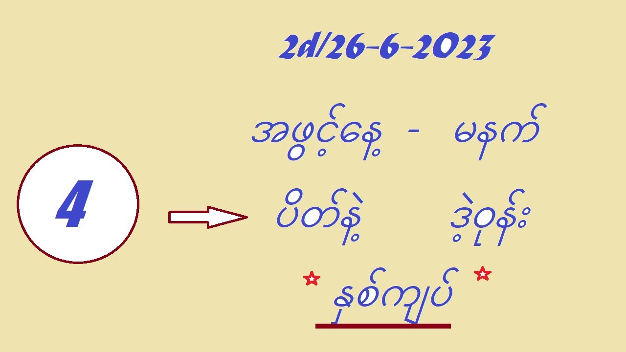 2d 26 6 2023မနက်အတွက် 2d3d Myanmar 2d Youtube
