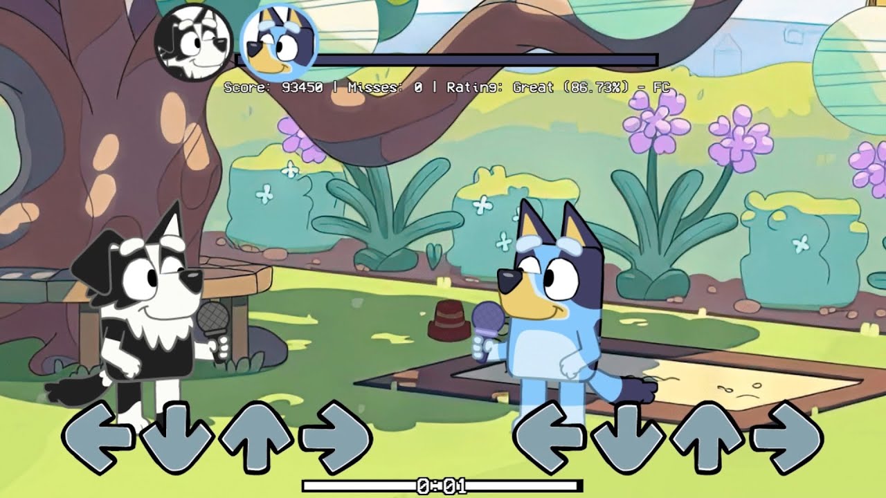 Friday Night Funkin FNF Bluey Can Can Mod Hard - YouTube