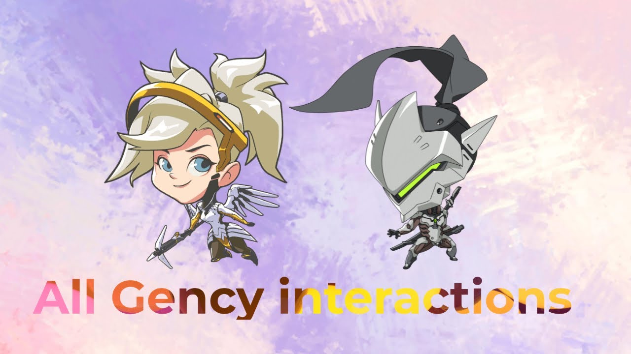 Overwatch: All Gency interactions (Genji x Mercy) - YouTube