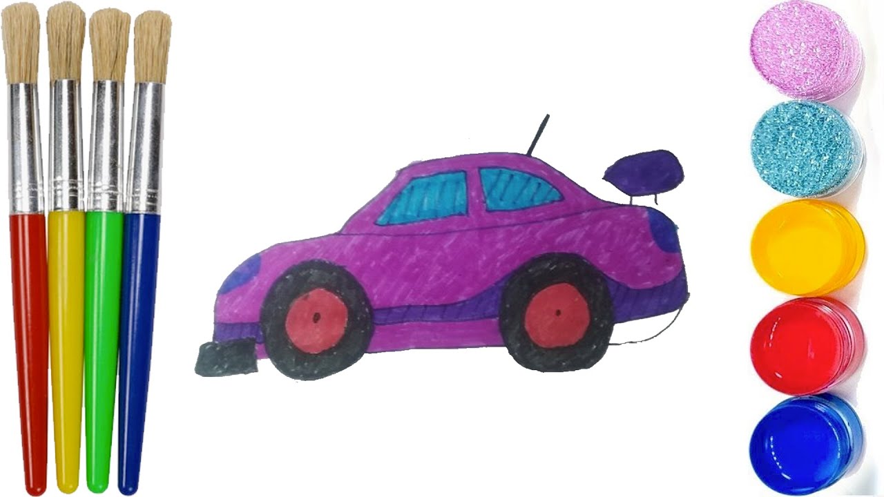 Bolalar uchun mashina chizish | Drawing car for children | Рисование ...